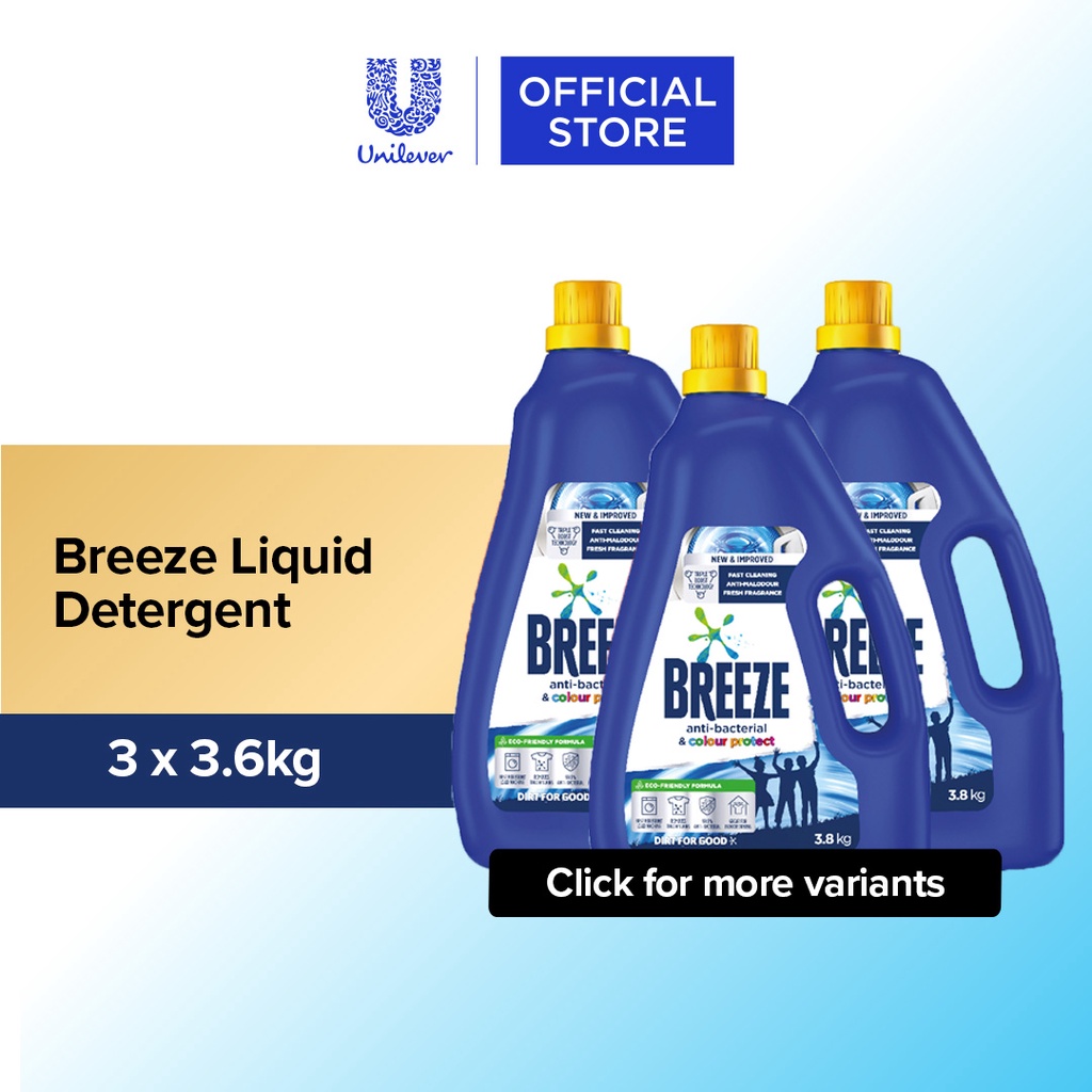 [Bundle of 3] Breeze Liquid Detergent 3.6kg | Shopee Singapore