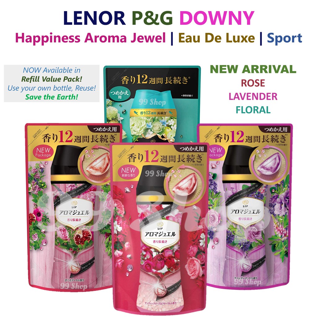 Lenor Happiness/Luxe Aroma Laundry Booster Beads Refill Pouch 415ml/805ml | Shopee Singapore