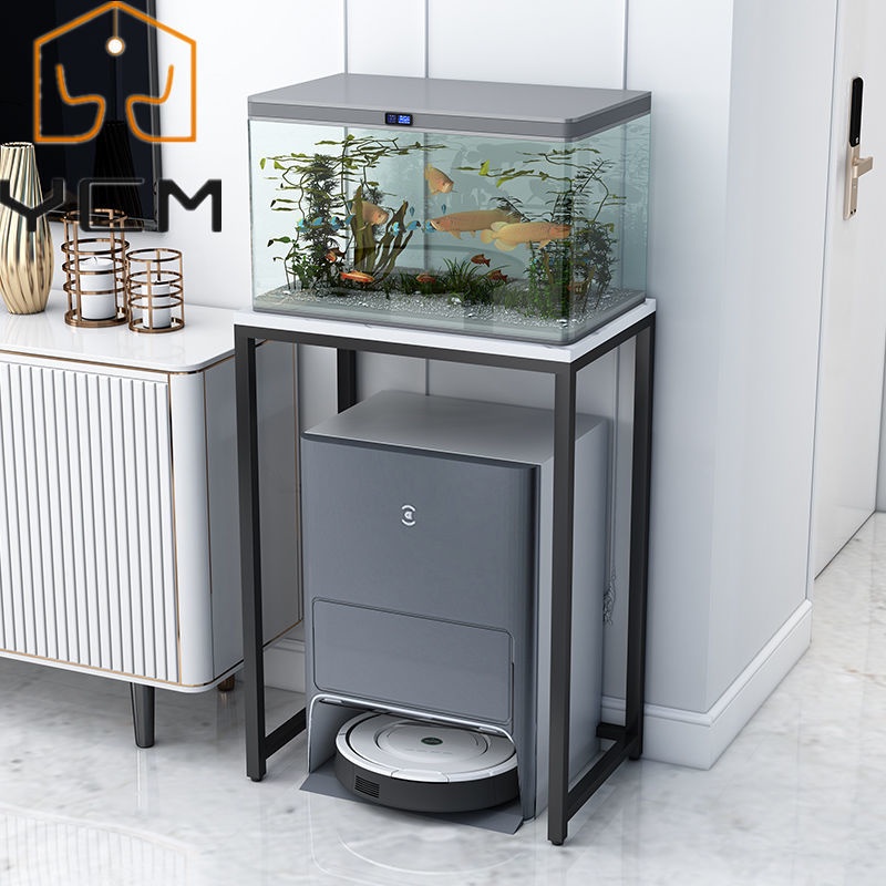Shelf Fish Tank Rack High Quality Steel Wood Living Room Wrought Iron ...