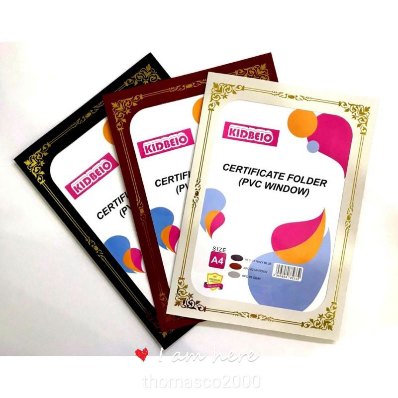 KIDBEIO Certificate Folder (PVC Window) A4 Size | Shopee Singapore