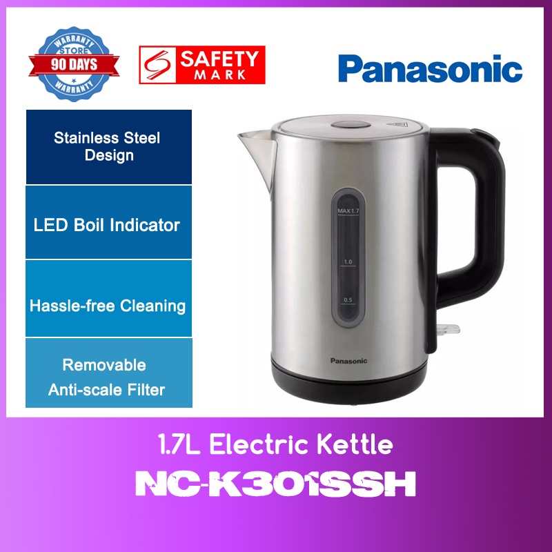 Panasonic NC-K301SSH 1.7L SUS Electric Kettle WITH 90 DAYS STORE ...