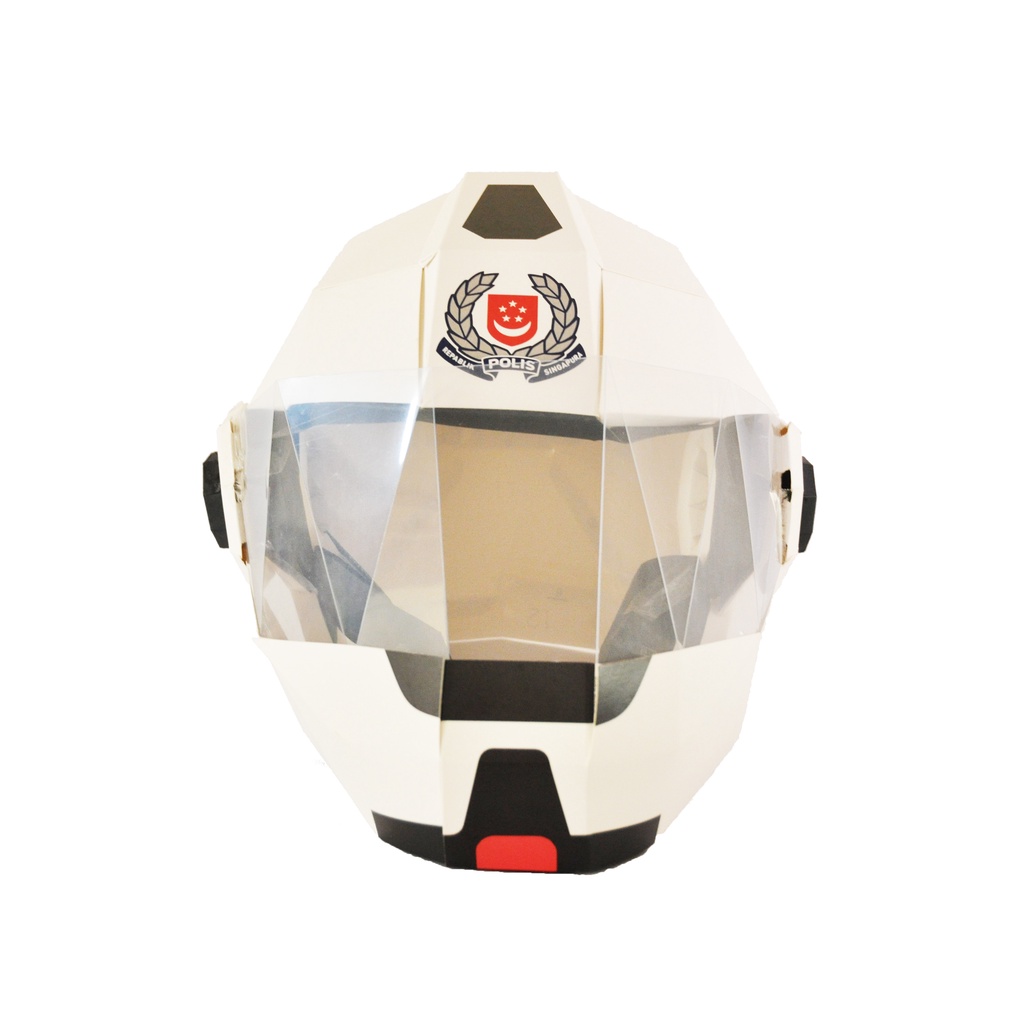 SPF DIY Traffic Police Helmet 3D Paper Mask | Shopee Singapore