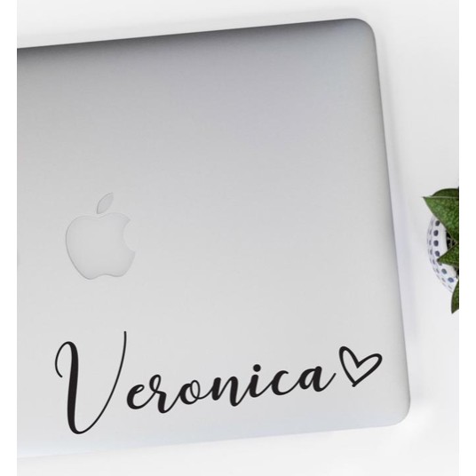 Custom Laptop name stickers, Vinyl Decals; Laptop decals, Personalised ...