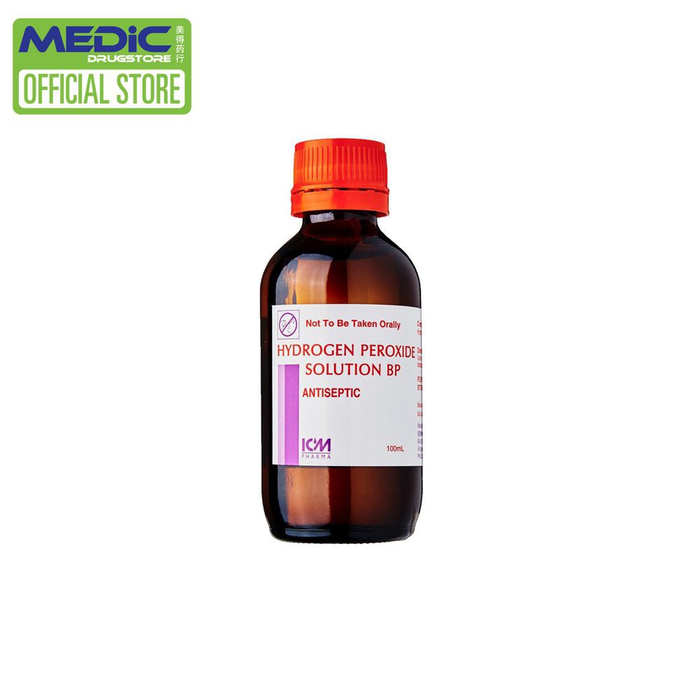ICM Pharma Hydrogen Peroxide Solution Bp 100Ml - By Medic Drugstore ...