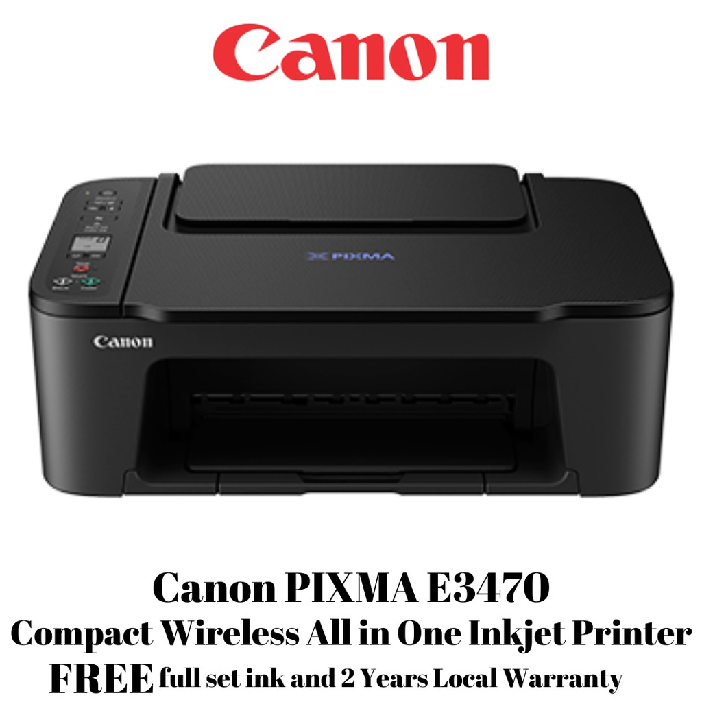 Canon PIXMA E3470 Compact Wireless All in One Ink Jet Printer E 3470 ...