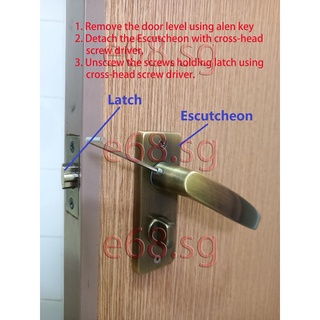 HDB Door Lock Latch / HDB Toilet Door Lock Latch / HDB Room Door Lock ...