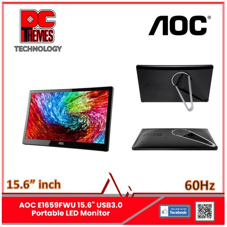 AOC E1659FWU 15.6" USB3.0 Portable LED Monitor | Shopee Singapore