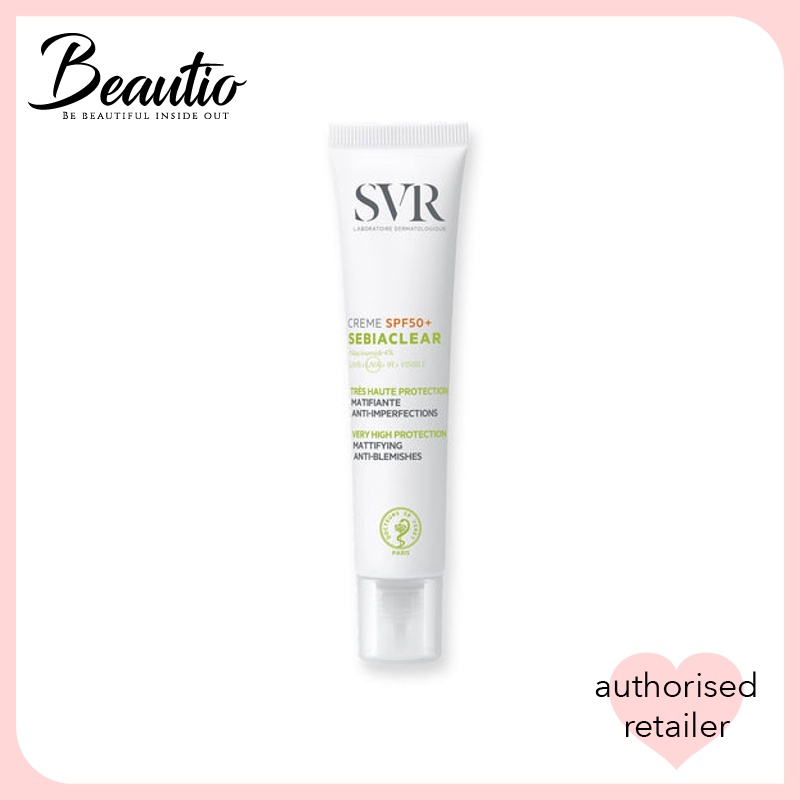 SVR SEBIACLEAR ACNE SPF 50 CREAM 40ML-For sensitive to oily skin, acne ...