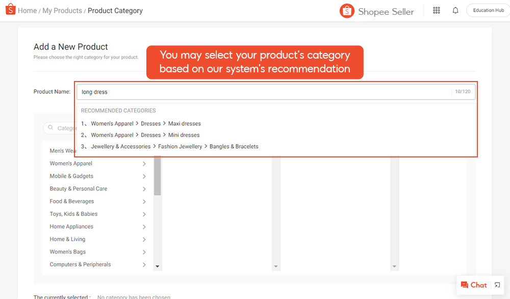 Selecting the right category | Shopee MY Seller Education Hub