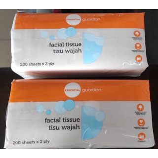 200 Sheets Guardian essential facial Tissue | Shopee Singapore