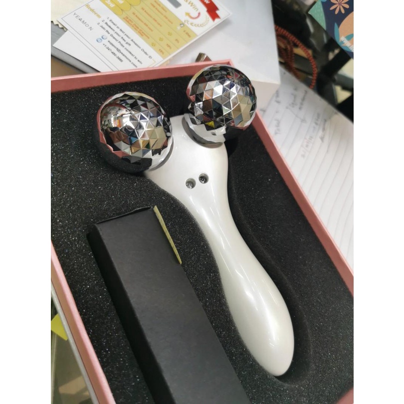 4D Microcurrent Pulse Facial Massager Roller | Shopee Singapore