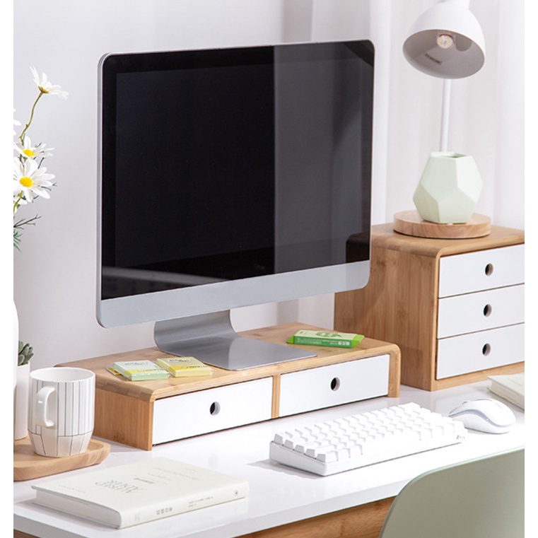 Desk Organiser Shelf the Computer Monitor Elevated Shelf Increases Base ...