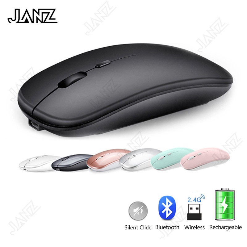 Wireless Mouse Bluetooth Mouse 2.4GHz Wireless Optical Rechargeable ...