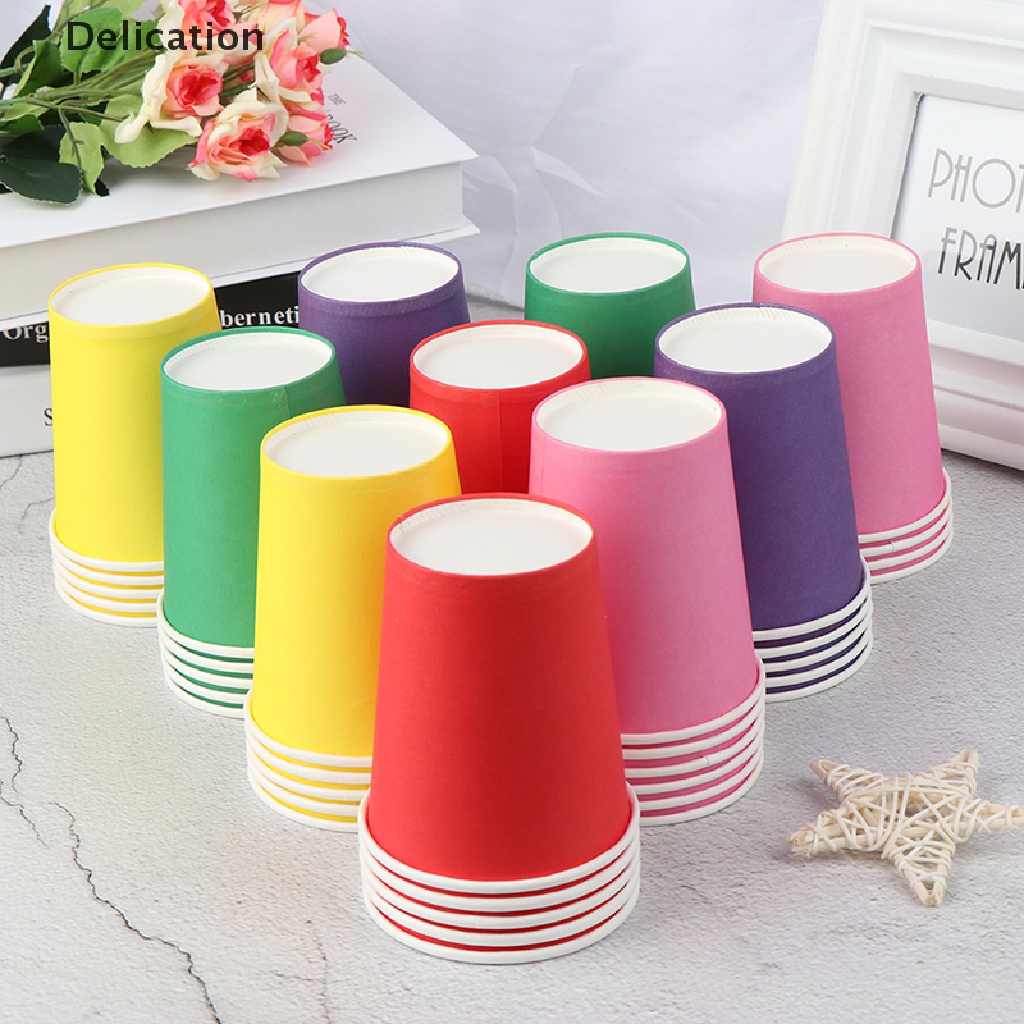 [Delication] Color Disposable Cups Handmade Paper Cups DIY Handmade ...