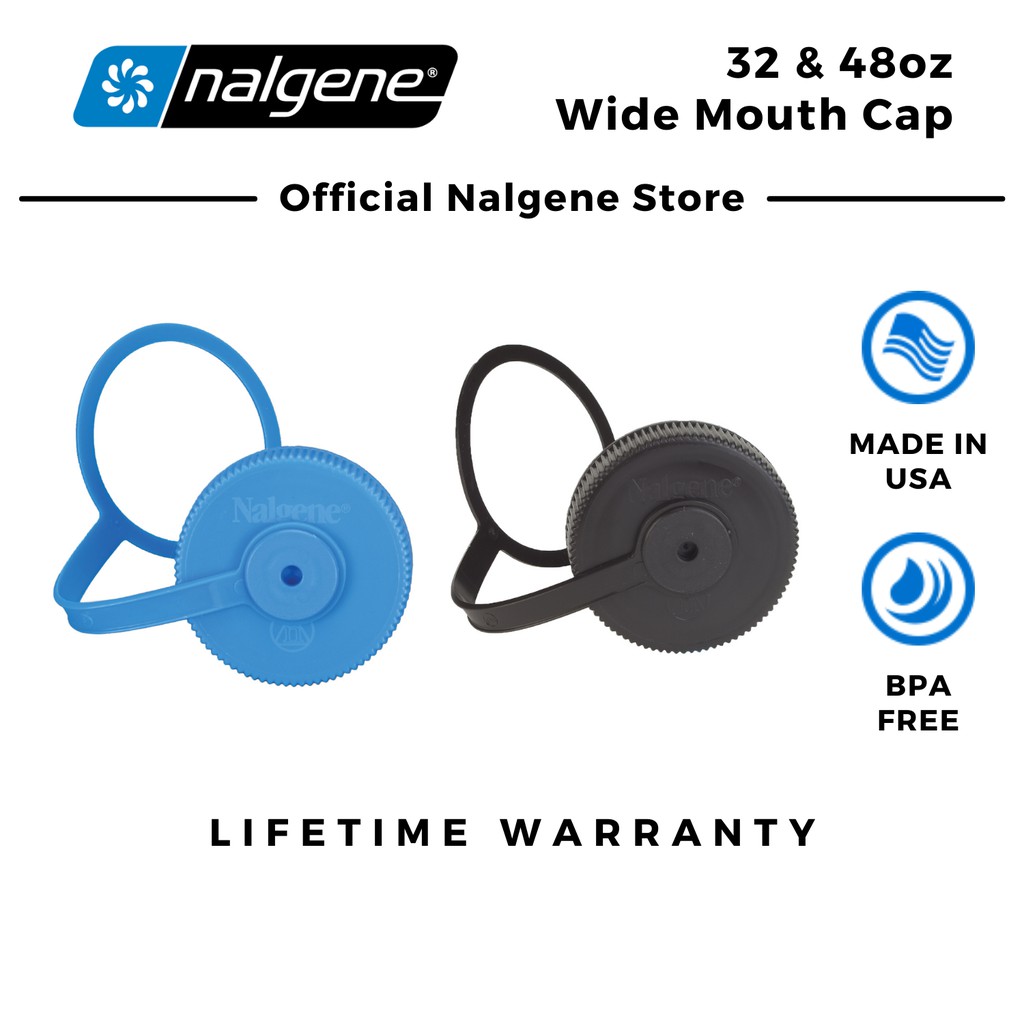 Nalgene 63mm Wide Mouth Water Bottle Loop-Top Cap (Fits 32oz & 48oz ...