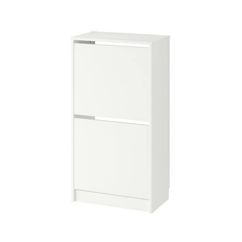 IKEA BISSA Shoe cabinet with 2 compartments, white, 49x93 cm | Shopee ...