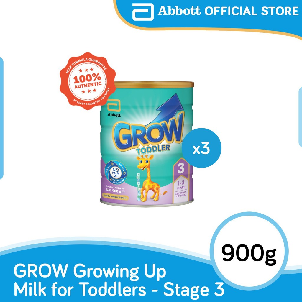 [Bundle of 3] Grow Toddler Growing-up Formula Stage 3 (900g) | Shopee ...