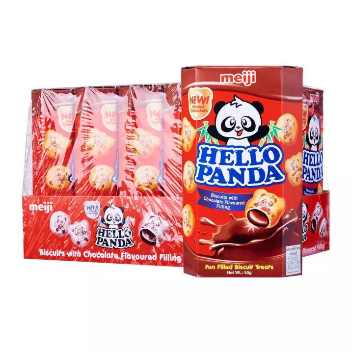 [Bundle Of 10] Meiji Hello Panda Biscuit Box Chocolate 50g (Halal ...