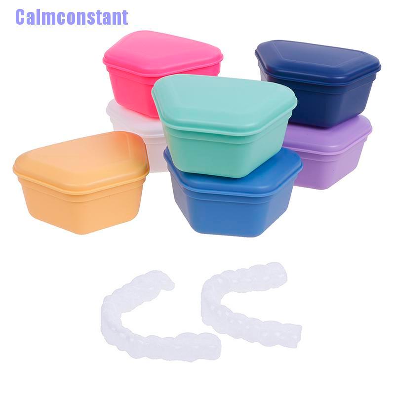 Ca> Denture Box Plastic Denture Bath Case Denture Container False Teeth ...