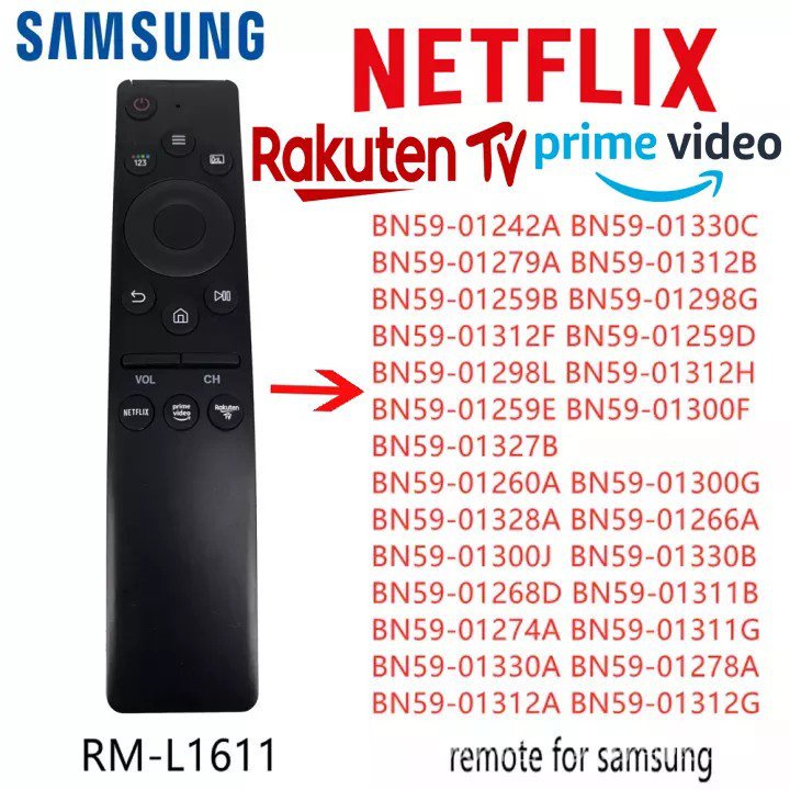 For SAMSUNG RM-L1611 for Replacement Smart TV Remote Control Applicable LCD TV FOR BN59-01242A ...