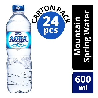 Aqua Mountain Spring Water, 24 x 600ml [Indonesia] | Shopee Singapore
