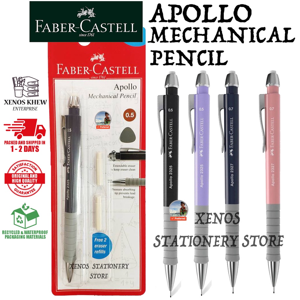 FABER CASTELL APOLLO MECHANICAL PENCIL 0.5MM / 0.7MM / FABER-CASTELL ...