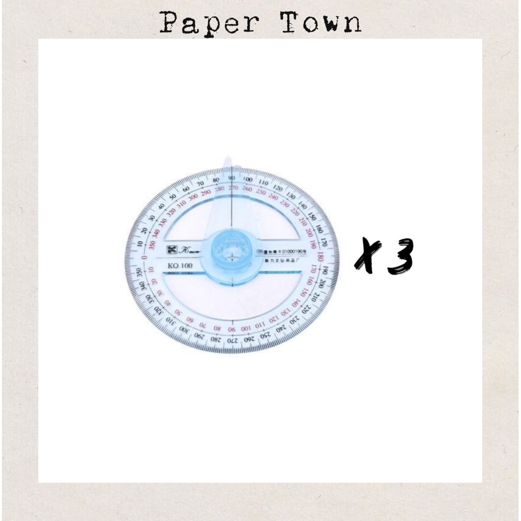 10cm Round Protractor 360 Degree Circular Ruler Angle Full Circle Math ...