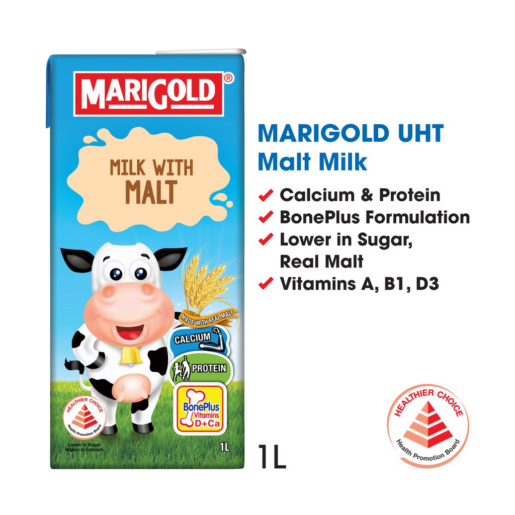 Marigold UHT Malt Milk 1L (Halal) | Shopee Singapore