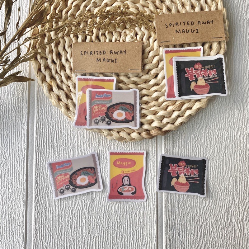 FLEORAL Spirited Away Maggi Sticker Pack Sticker Flakes | Shopee Singapore