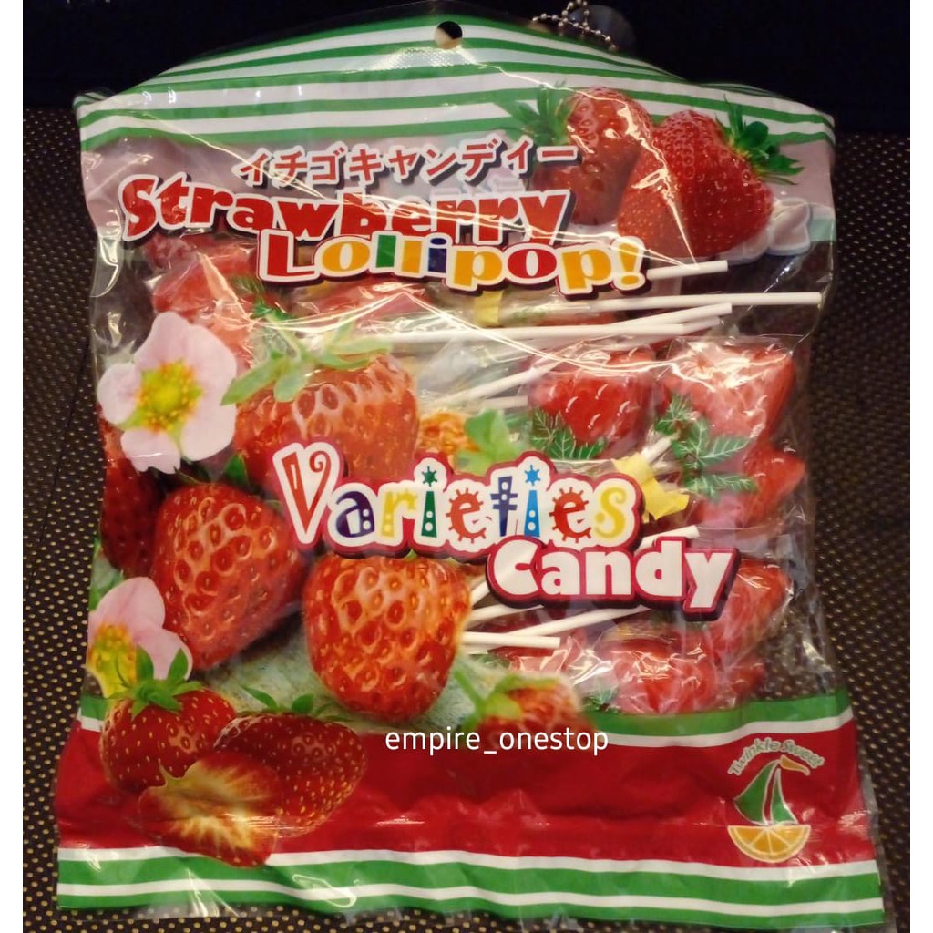 (ViRaL) (HALAL) Strawberry Lollipop / Varieties Candy / Sweet / JAJAN ...