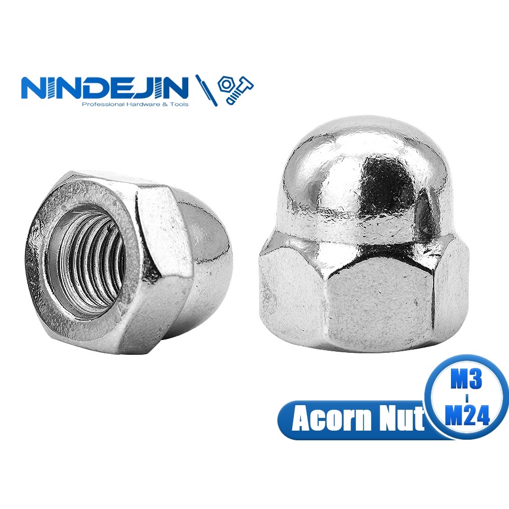 NINDEJIN 5/50pcs Acorn Cap Nut M3 M4 M5 M6 M8 M10 M12 M14 M16 M18 M20 ...