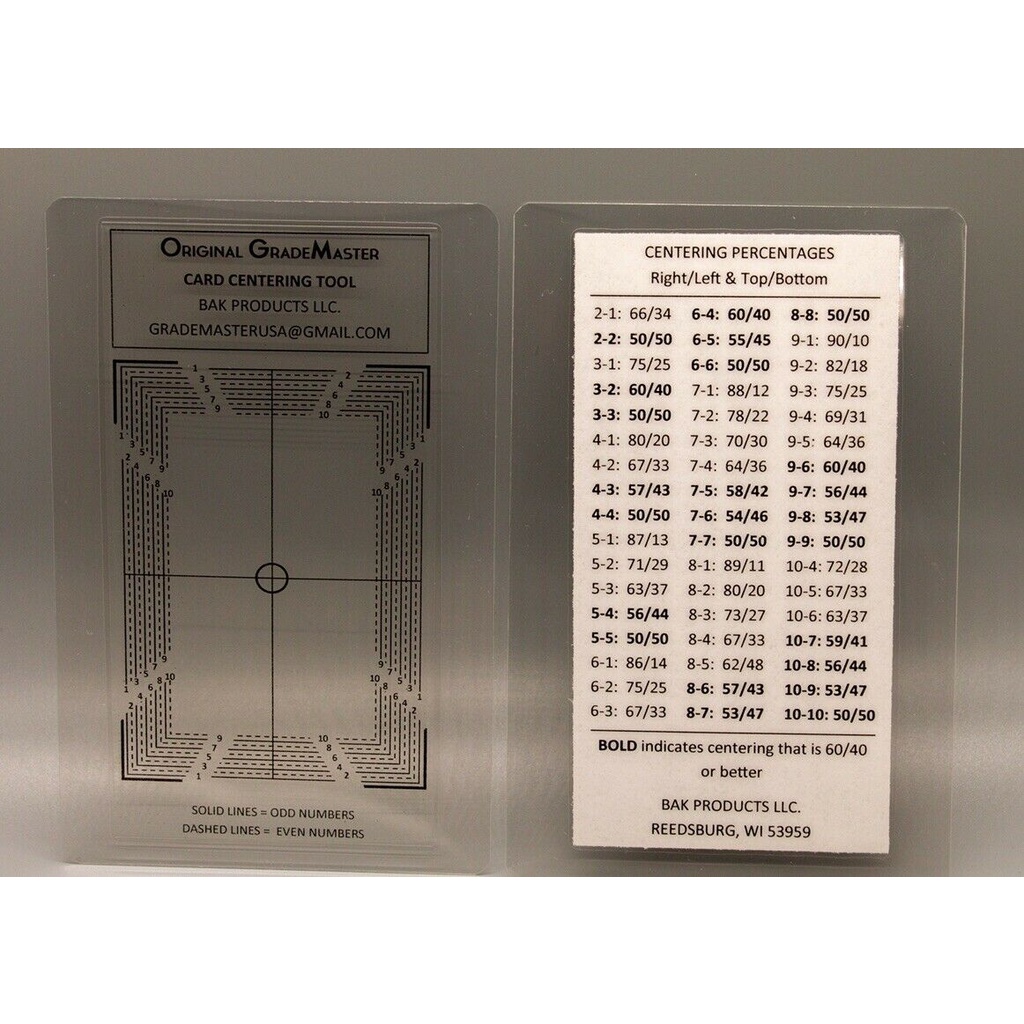 Original Grademaster Card Grading Centering Tool For Psa Bgs Sgc Cgc