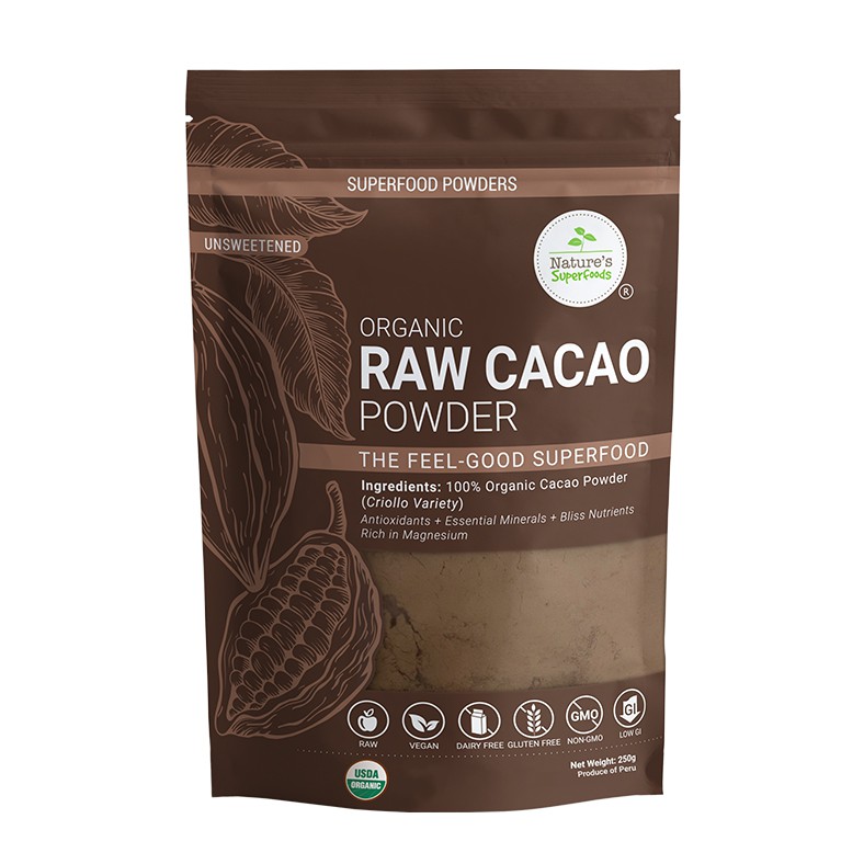 Nature's Superfoods Organic Raw Cacao Powder 250g | Shopee Singapore Nature's Superfoods Organic Raw Cacao Powder 250g | Shopee Singapore