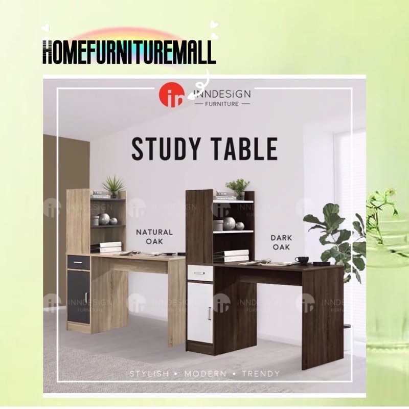 4ft Study Table With L Shelf DRAWER (FREE DELIVERY AND INSTALLATION ...