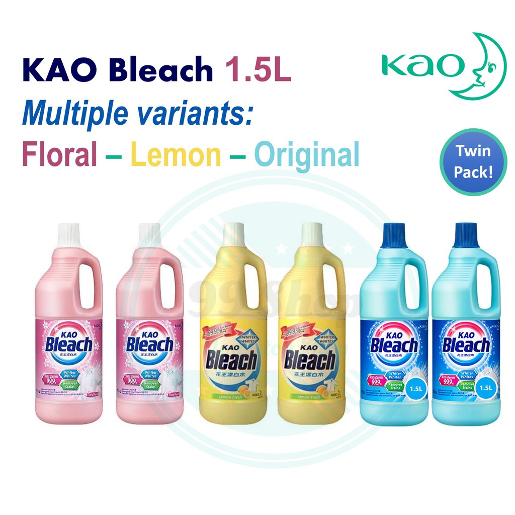 Kao Bleach 1500ML Orignal / Floral / Lemon Twin Pack (2x1.5L) | Shopee Singapore