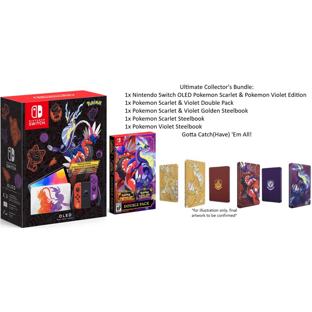 Ultimate Bundle: Nintendo Switch OLED Pokemon Scarlet & Violet Edition ...