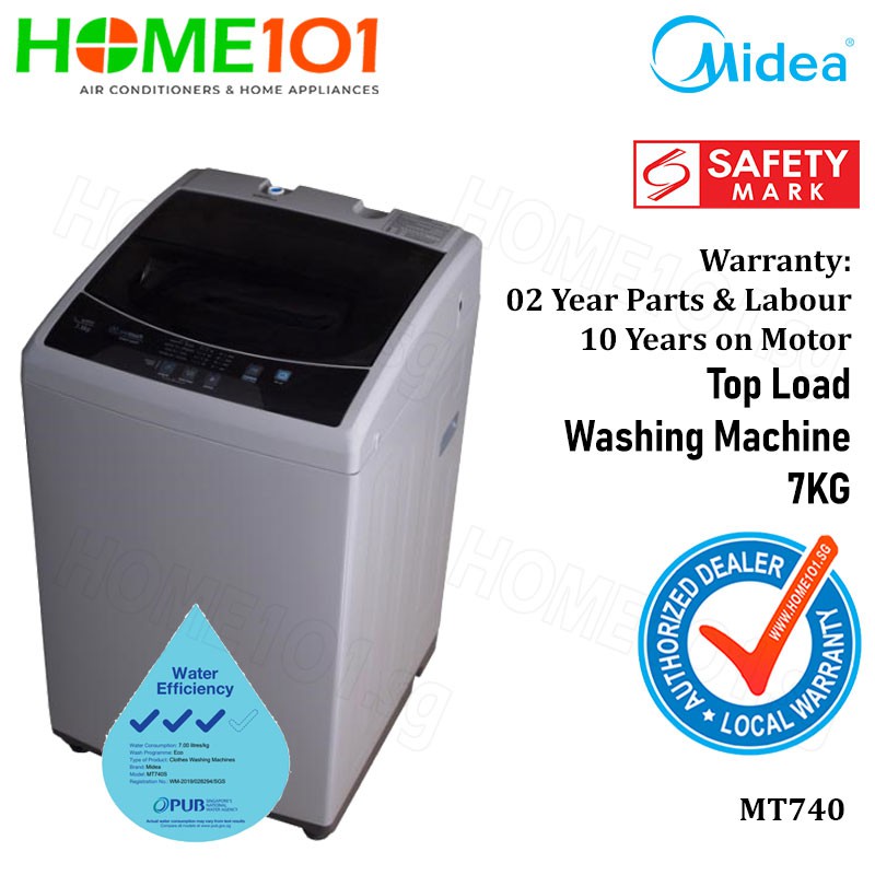 Midea Top Load Washing Machine 7.0KG MT 740 with Lift Landing Floor ...