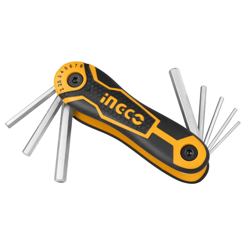 INGCO 8pcs Folding Hex Key Set HHK14081 (2 - 8MM) | Shopee Singapore