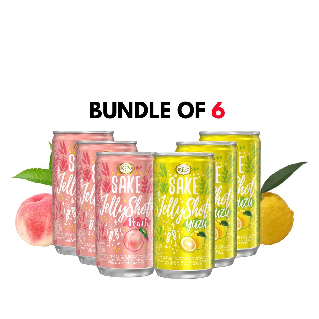 Ozeki Ikezo Sparkling Peach & Yuzu Jelly Sake ( 6 Cans x 180Ml ...