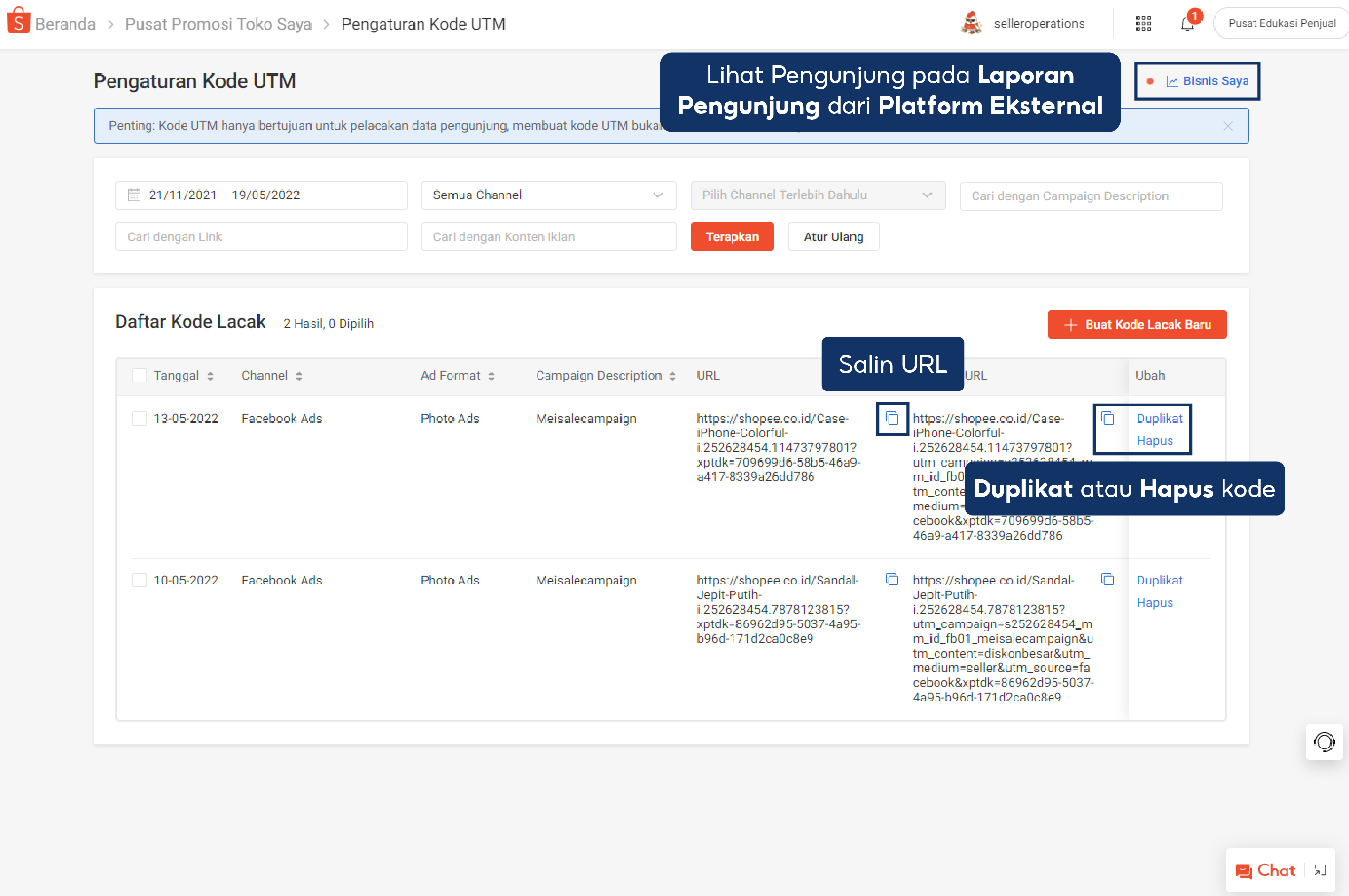 Tentang Laporan Pengunjung dari Platform Eksternal | Pusat Edukasi ...