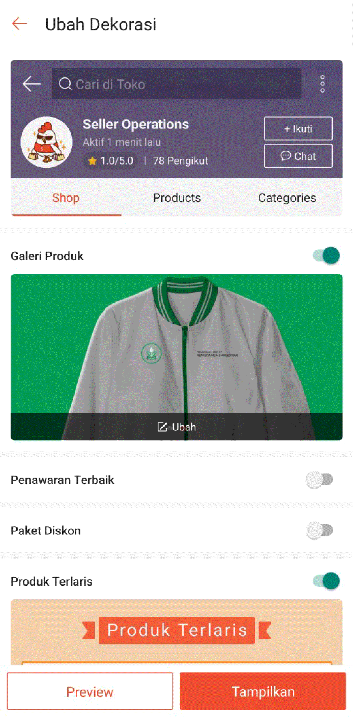 Cara Menggunakan Fungsi & Komponen Dekorasi Toko di Aplikasi Shopee | Pusat Edukasi Penjual ...