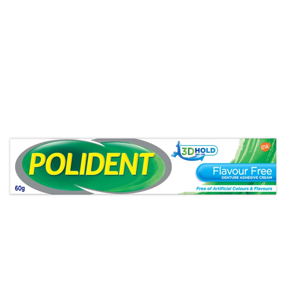 Polident Denture Adhesive Full & Partial False Teeth Fixative Flavour ...