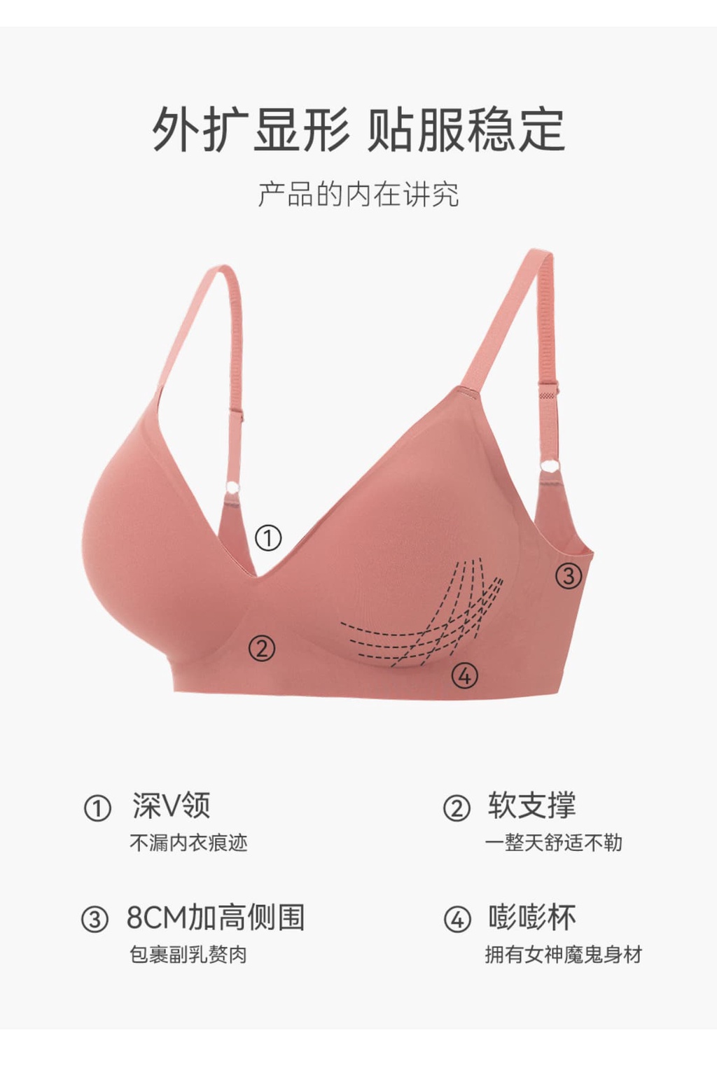Korea Sexy Jelly Bra Wireless Small Breasts Gathered Bra Seamless ...