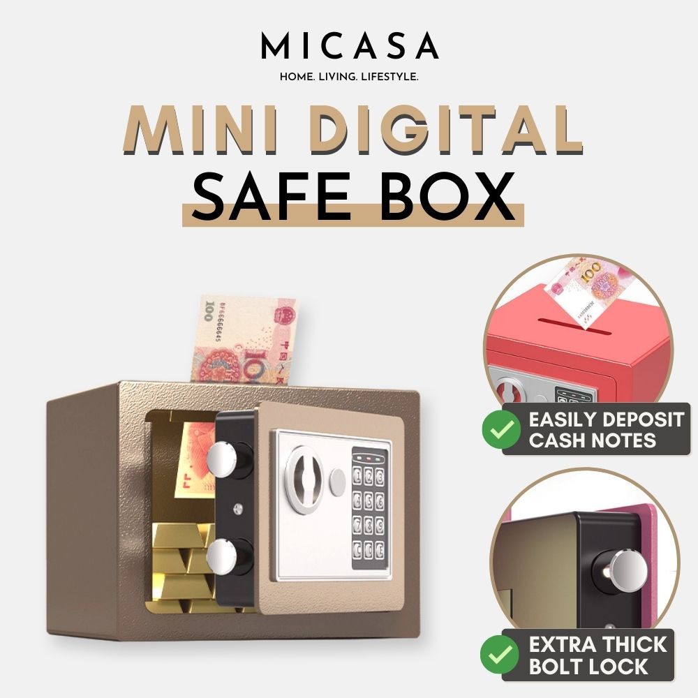 🇸🇬 [SG SELLER] Mini Digital Safe Box / Personal Safe Box (With Money ...