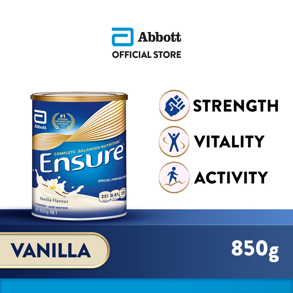 Ensure Regular Adult Nutrition Powder - Vanilla 850g | Shopee Singapore