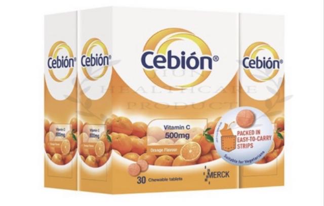 Cebion Vitamin C 500mg Chewable Tablets (30's/ 3X30's) | Shopee Singapore