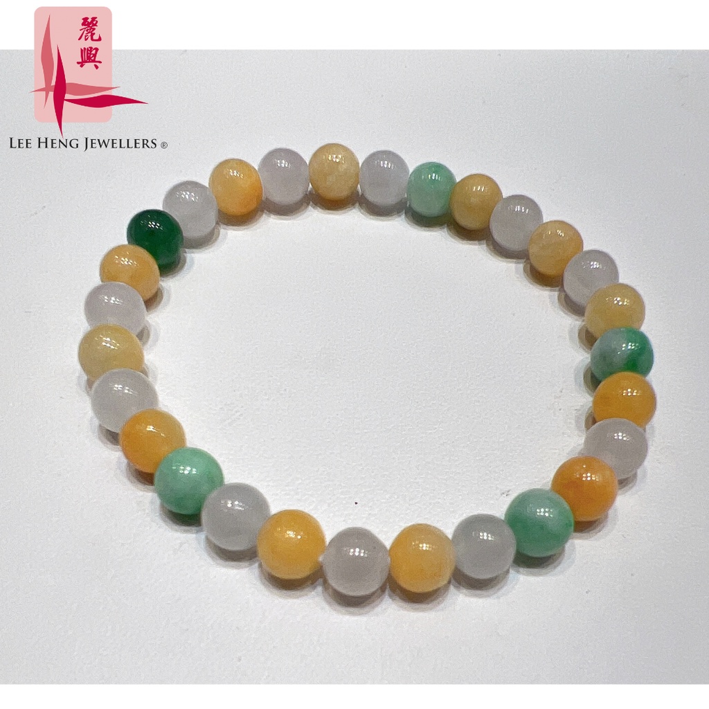 Tri- Color Jade Bracelet (Grade A) | Shopee Singapore