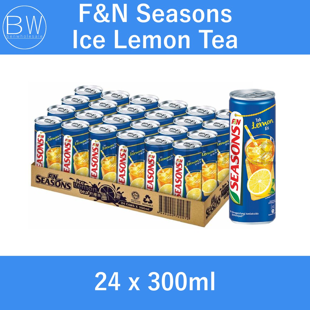 F&N Seasons Ice Lemon Tea Can (24 x 300ml) | Shopee Singapore