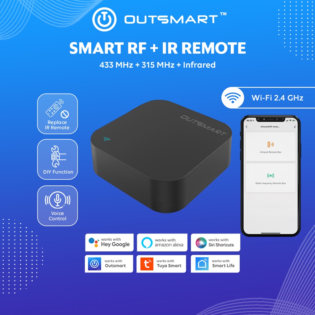 Outsmart Wifi Smart Ir Rf Universal Remote Infrared Radio Frequency