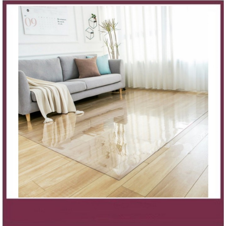 PVC Transparent Non Slip Mat Rectangular Floor Protector for Home ...